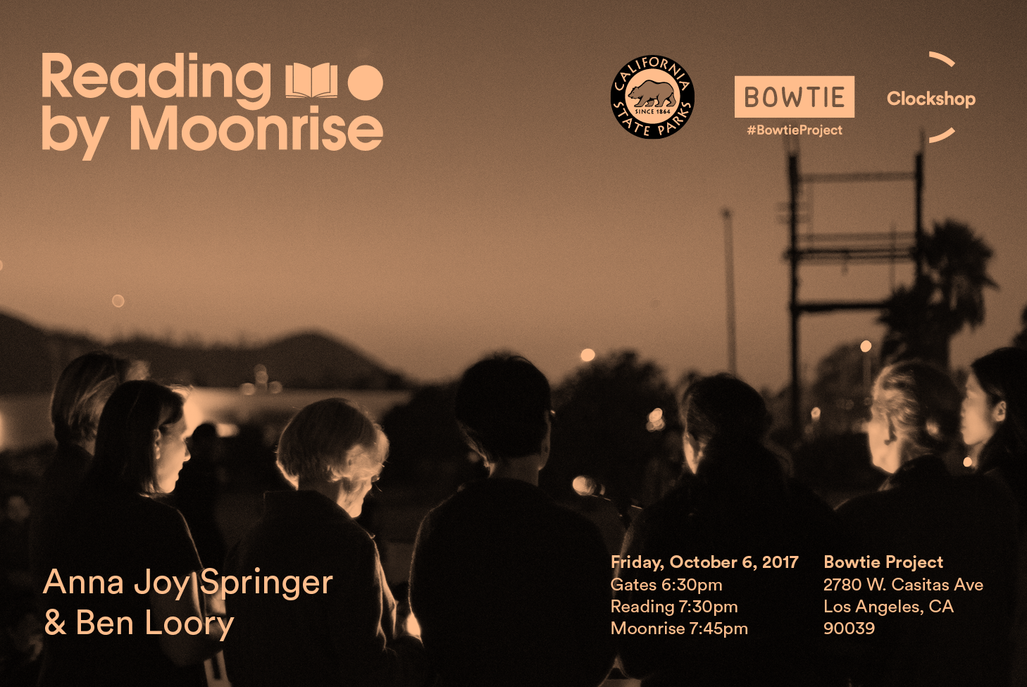 Reading by Moonrise: Anna Joy Springer & Ben Loory - Clockshop